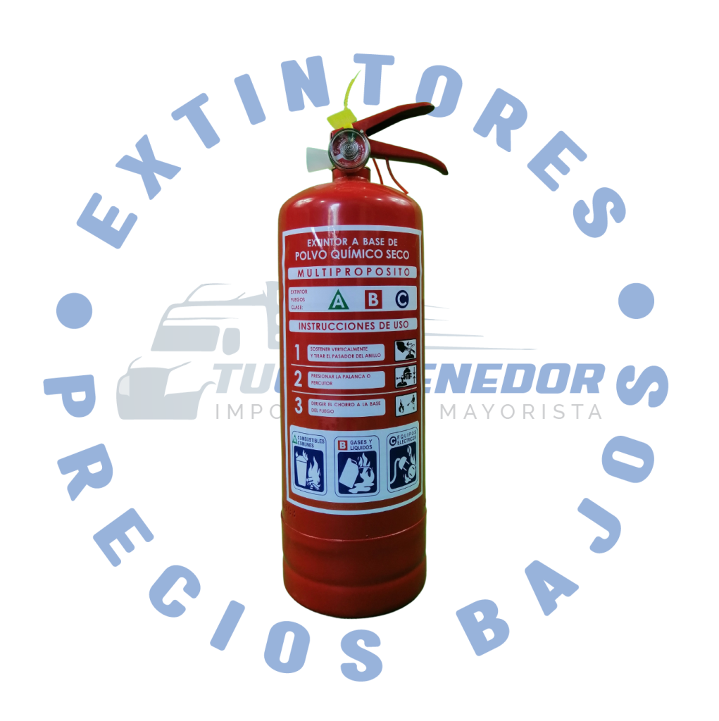 Extintor PQS 1 kg, Clase ABC, Polvo Químico Seco – Extintores